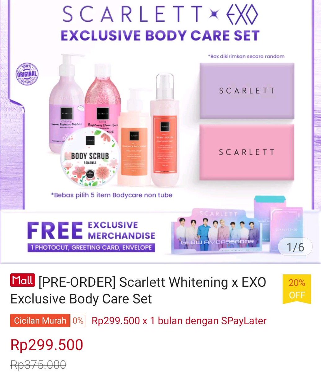 PEMBURU PROMO on Twitter: "Restock Scarlett x EXO Exclusive Body Care Set https://shope.ee ...