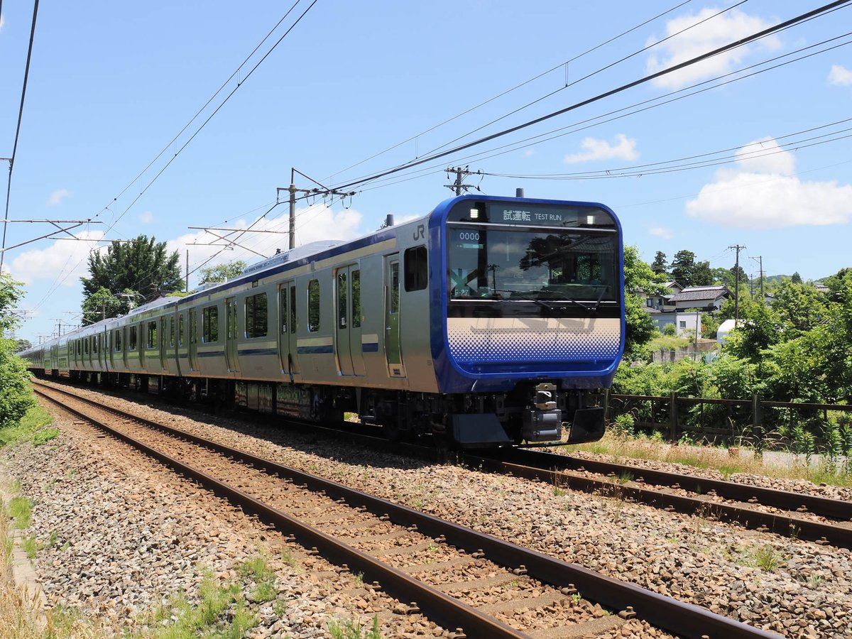 クロテツ007 on Twitter: "6月19日(月)、E235系1000番台F-27編成 がJ-TREC新津を出場、新津～羽生田で試運転。 試運転後は新潟車両センターへ。羽生田駅付近で ...