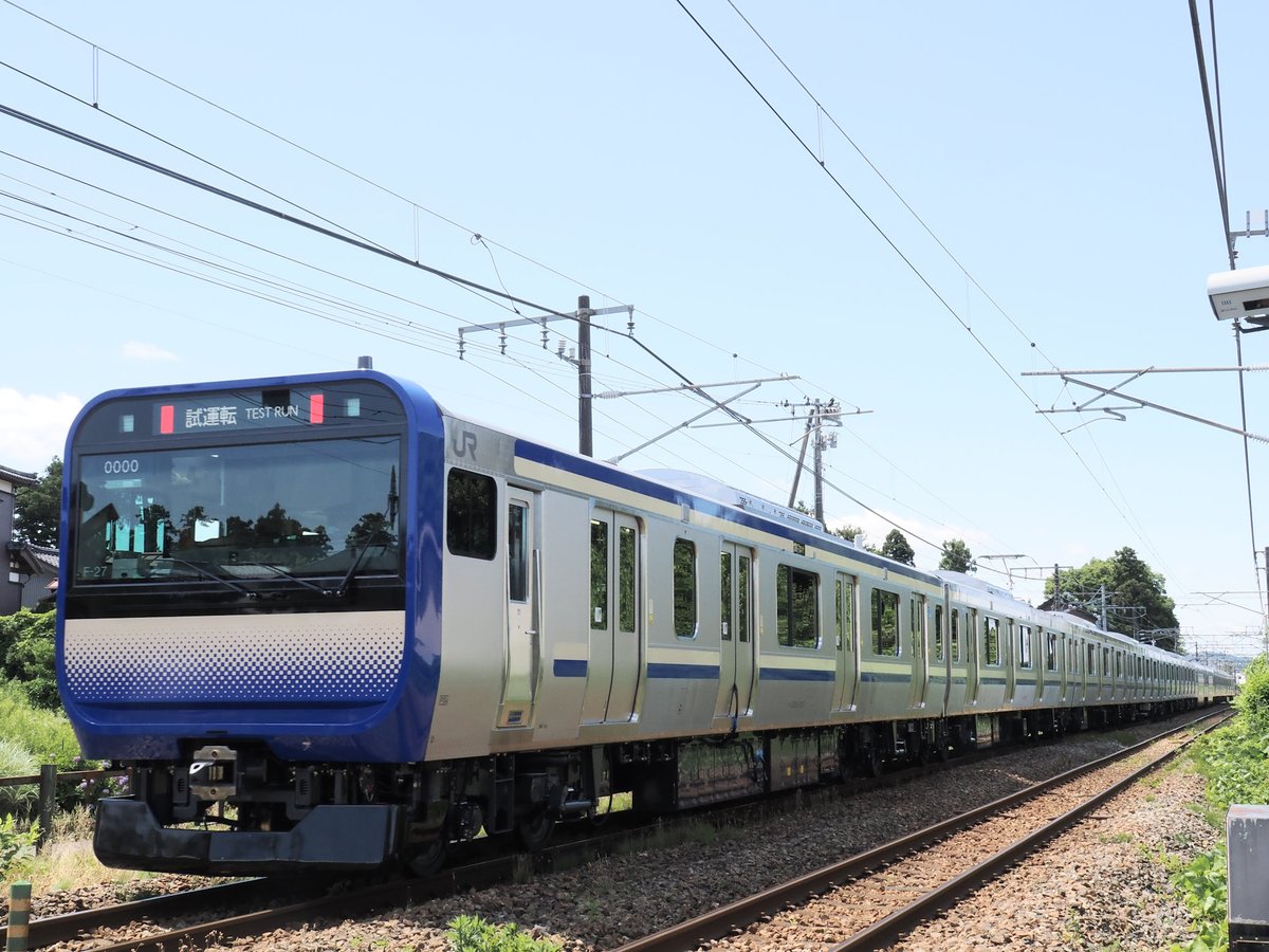 クロテツ007 on Twitter: "6月19日(月)、E235系1000番台F-27編成 がJ-TREC新津を出場、新津～羽生田で試運転。 試運転後は新潟車両センターへ。羽生田駅付近で ...