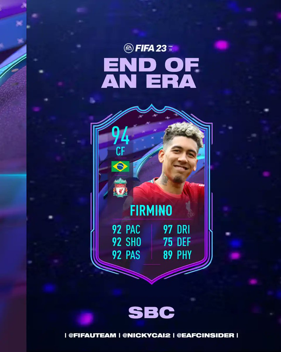 FIFAUTeam on Twitter: "🚨 Early LEAK #FIFA23 🇧🇷 Roberto Firmino will have a new special card soon ...