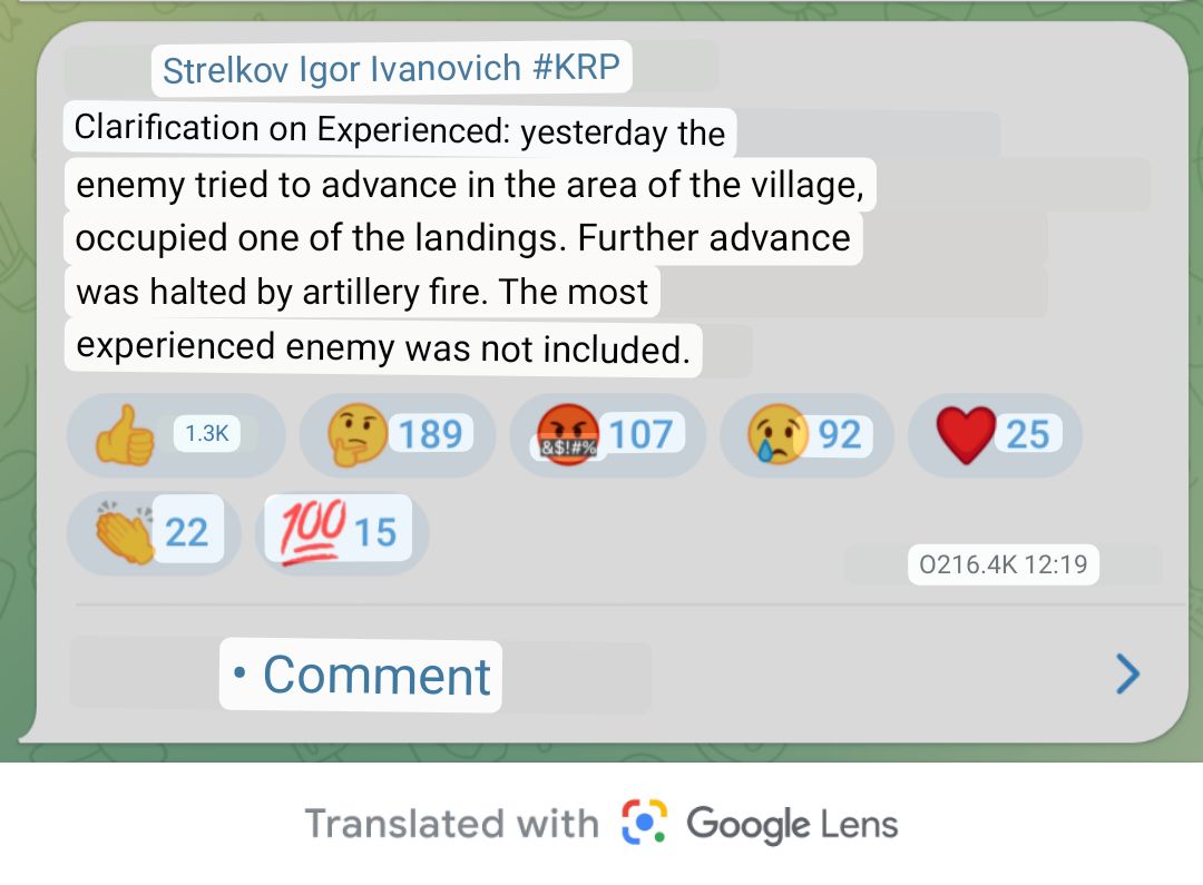 IgorGirkin on Twitter: "Opytne, situation https://maps.app.goo.gl/4jDbZiZicqrv4QuS9…"