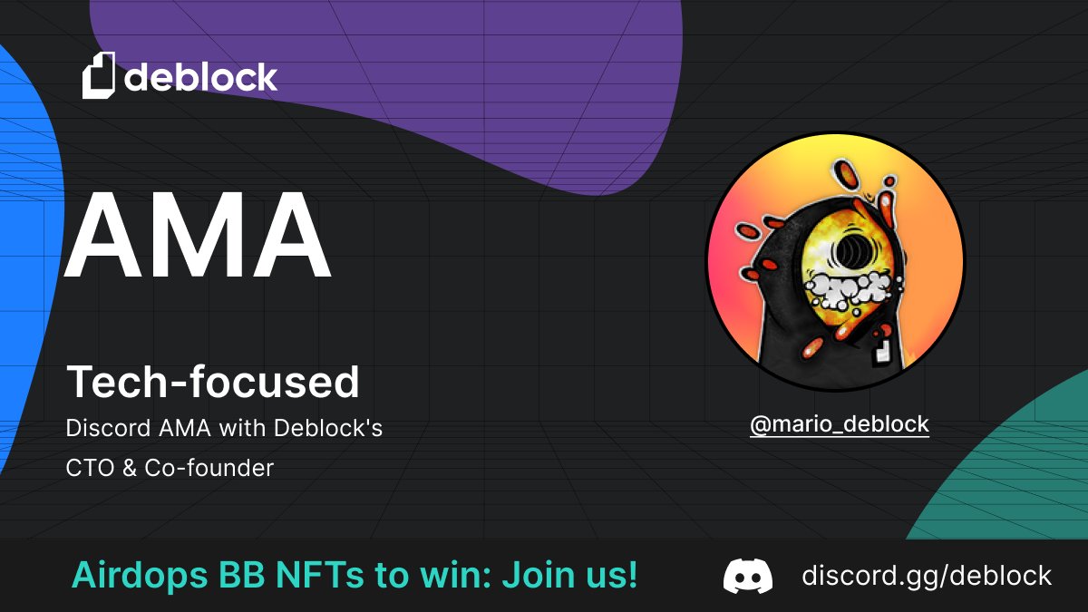Deblock on Twitter: "🔔 Today’s the day! Join us for an exclusive tech-focused Discord AMA with ...