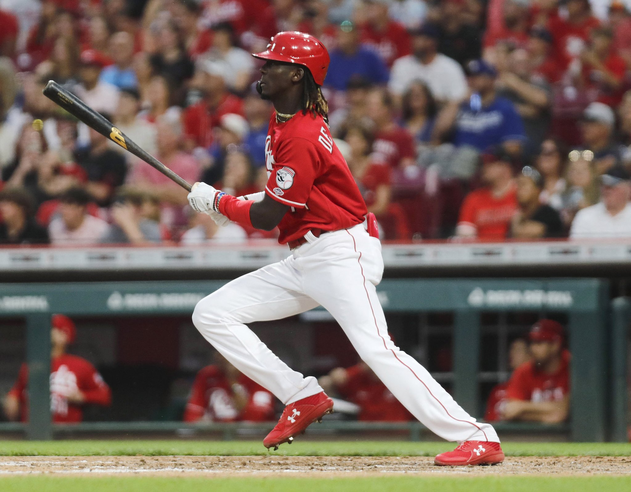 Full Count Mlb取材班 On Twitter レッズ 期待の有望株、エリー・デラクルーズ がメジャーデビュー‼ 21歳、身長196cmの両打ち遊撃手は第2打席で初安打を