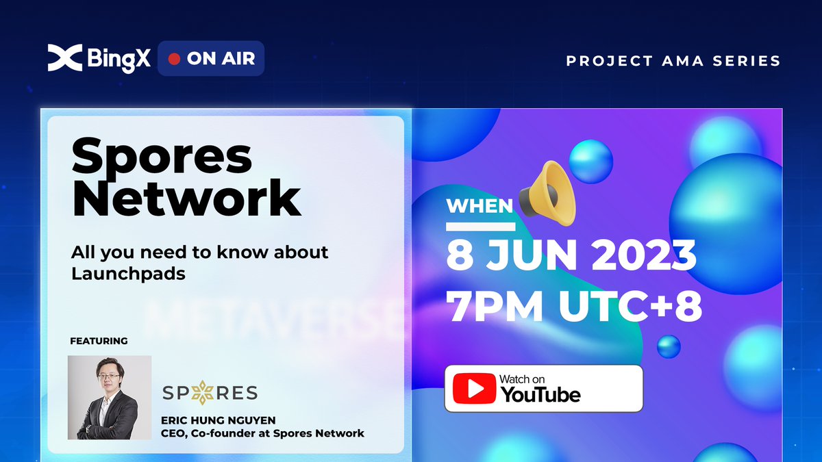 BingX on Twitter: "Hey #BingX fam, tomorrow we're pleased to invite @Spores_Network to share ...