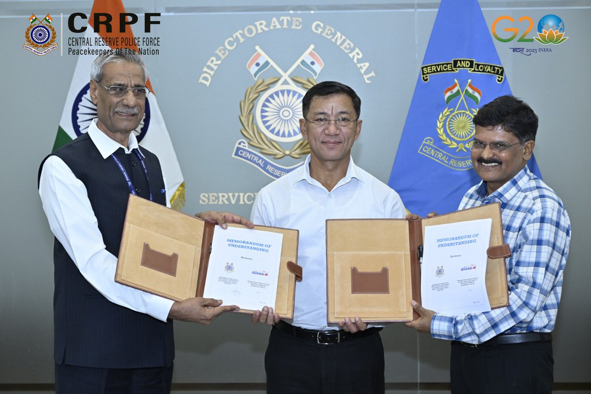🇮🇳CRPF🇮🇳 on Twitter: "In the presence of Sh @sthaosen DG @crpfindia, #CRPF signed an MoU with ...