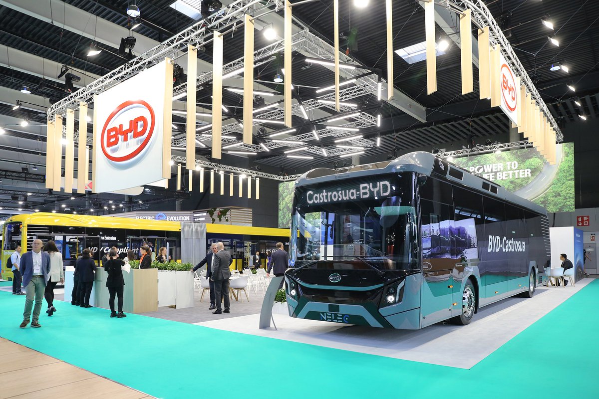BYD Global on Twitter: "BYD showcases eBus innovations at UITP 2023 in Barcelona, presenting the ...
