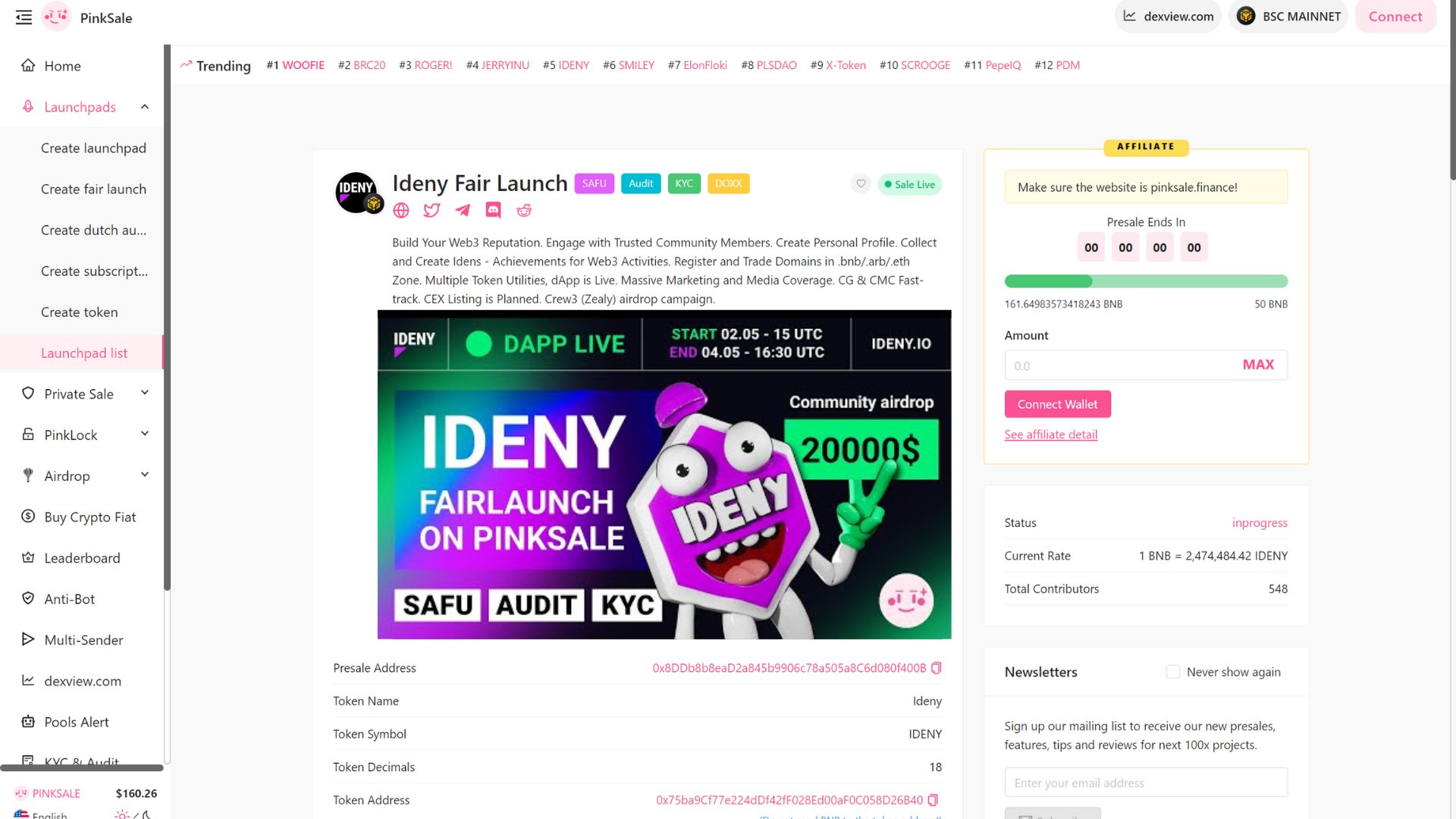 Ideny - Discover Web3 identity world on Twitter: "The ending of the FairLaunch Ideny is just the ...