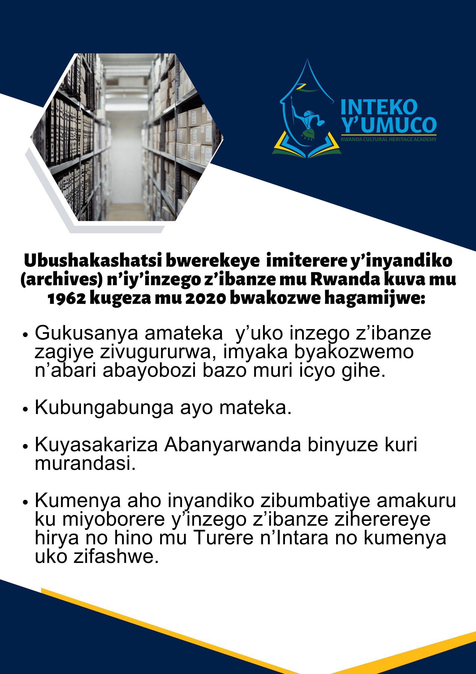 Inteko y'Umuco | Rwanda Cultural Heritage Academy (@IntekoyUmuco) / Twitter
