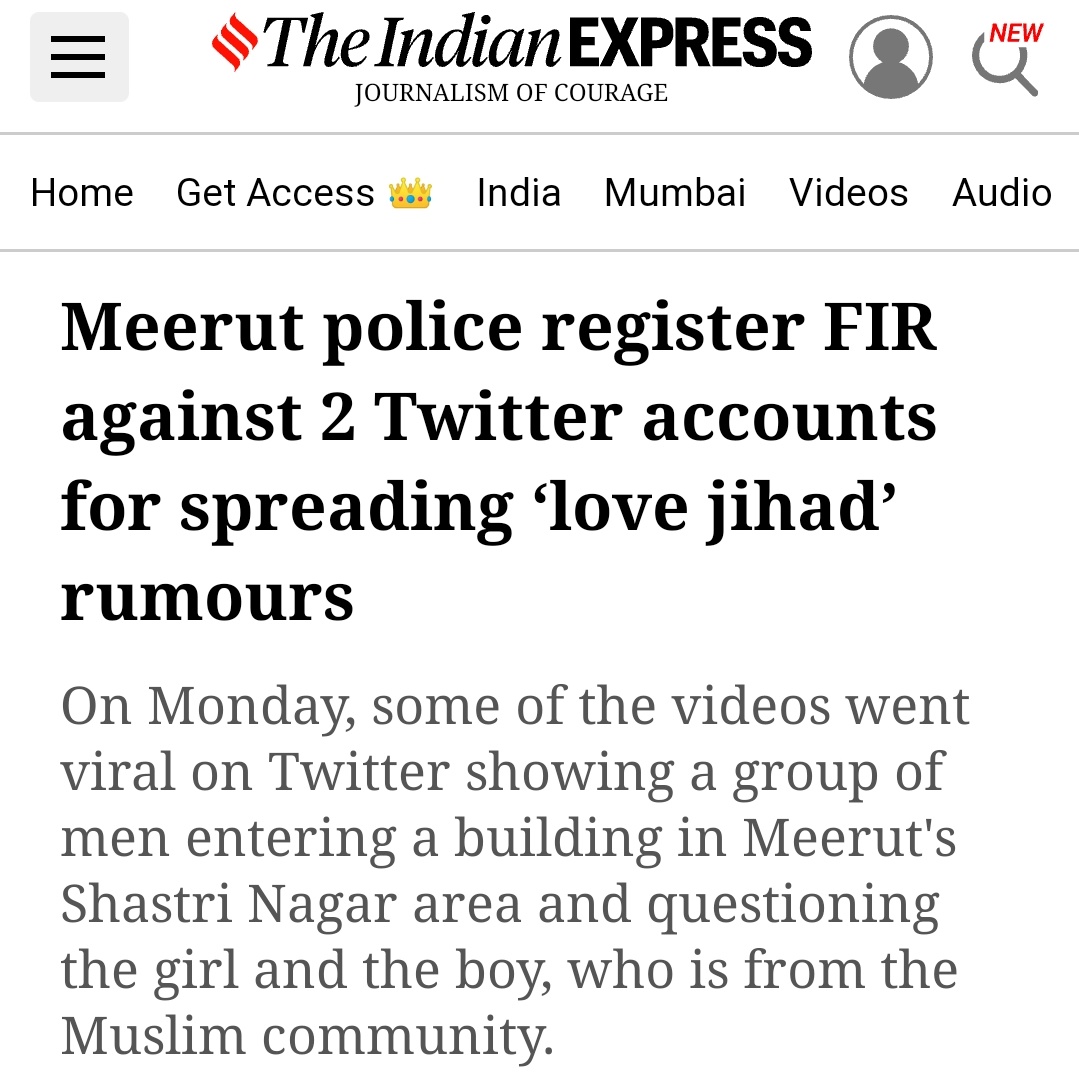 Muslim Spaces On Twitter Up Meerut Police Registered An Fir Against