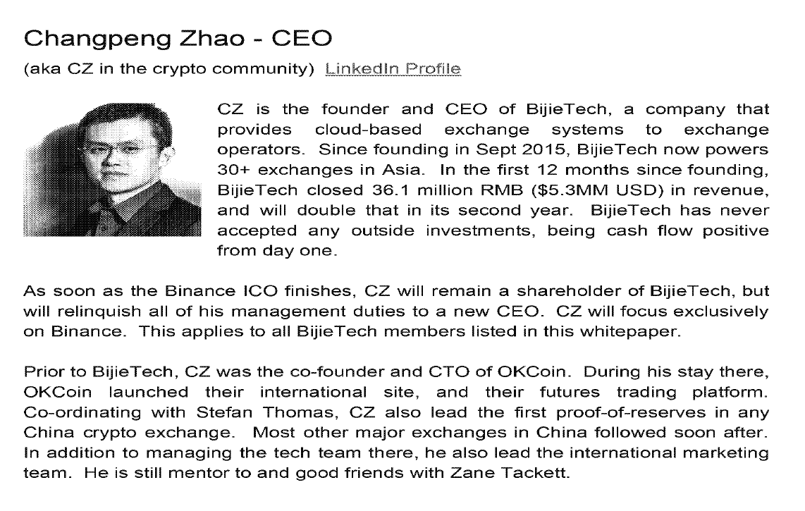 Jacob Silverman 🤌🪨 On Twitter Early Bio Of Cz From A Binance White