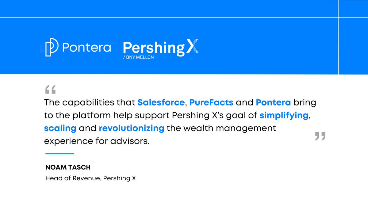 Pontera on Twitter: "Pontera is excited to integrate its solution into @Pershing's #WovePlatform ...
