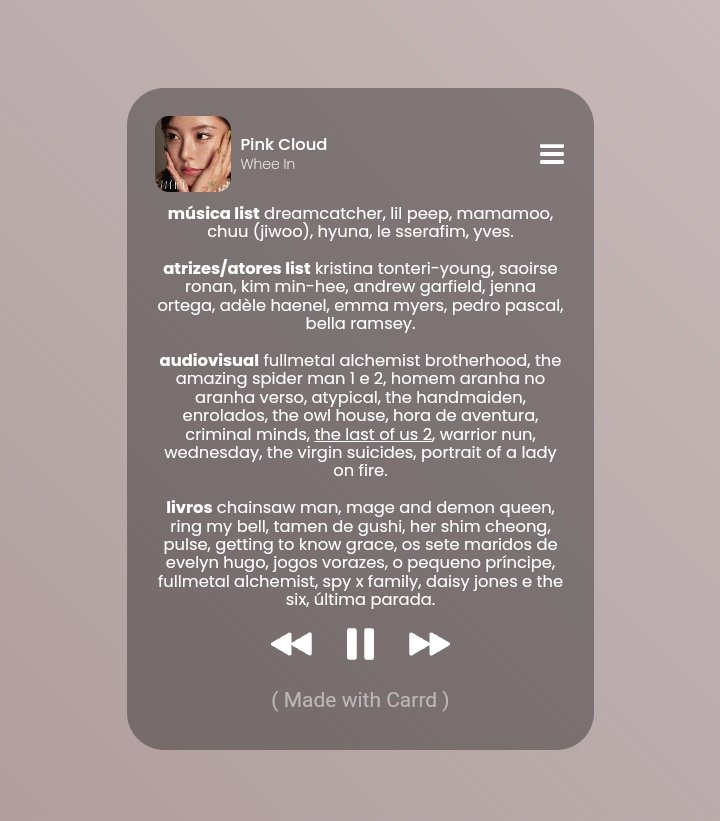 eto ⚢ on Twitter: "tutorial de como fazer esse carrd estilo caixinha de música: 🎧 palavras-chave ...