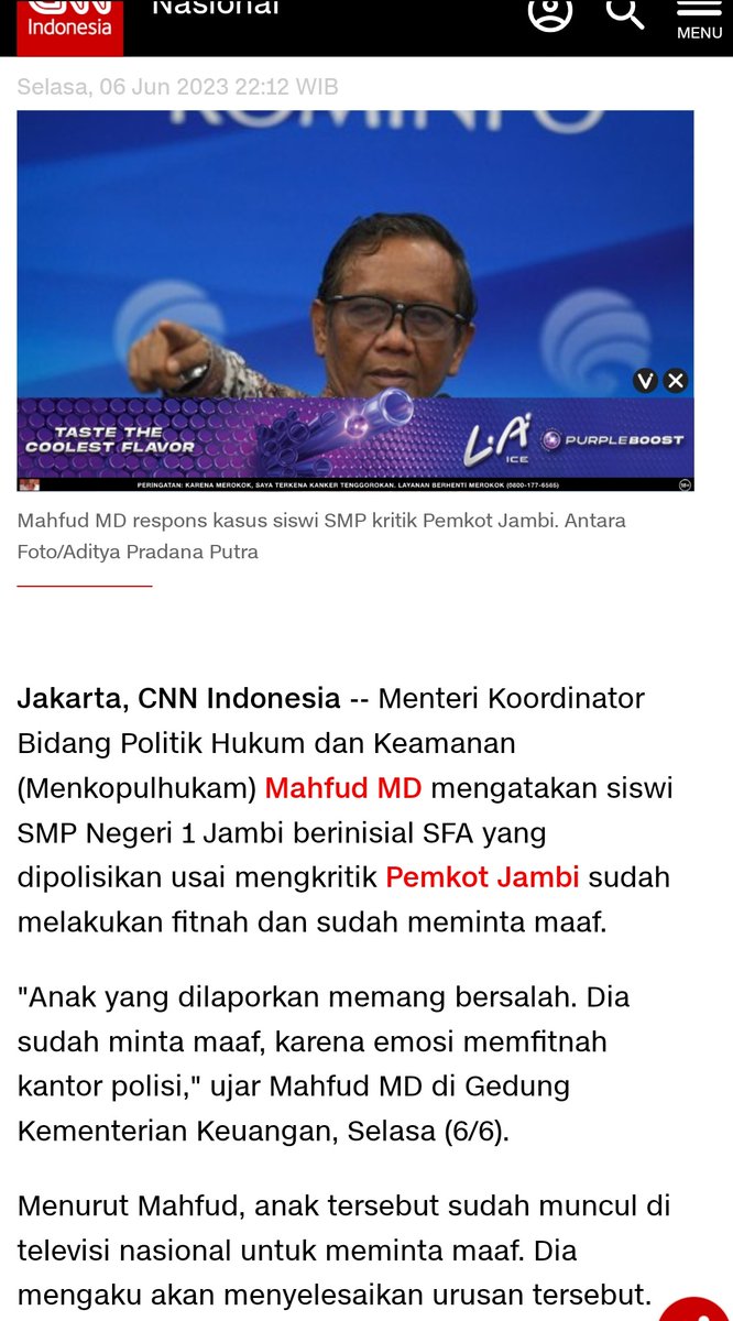 #99 on Twitter: "Kami pikir kali ini Pak @mohmahfudmd blunder, dan jika ucapannya tidak terbukti ...