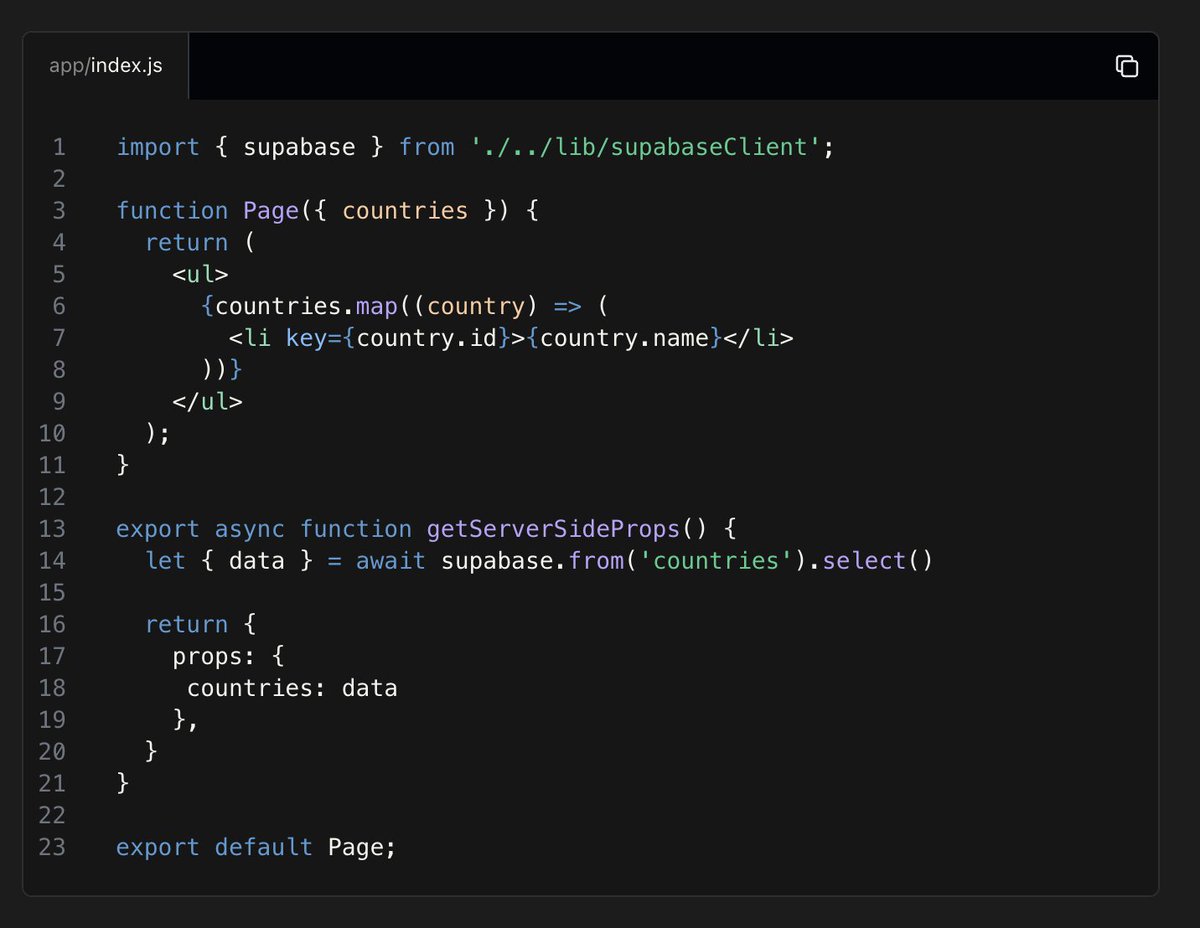 Paul Copplestone on Twitter: "the @supabase docs now use @codehike_ (by @pomber): support for ...
