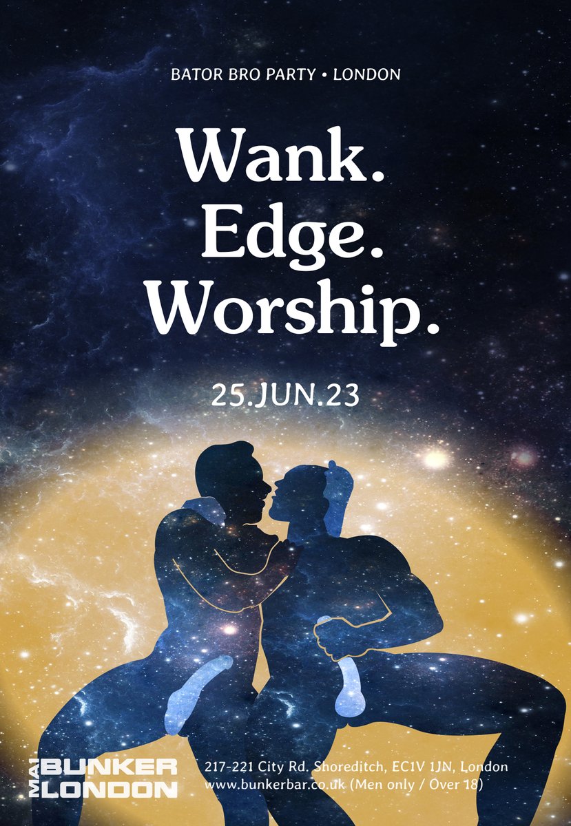 Bator Bro Party (on 25 Jun '23) on Twitter: "Wank. Edge. Worship. Together, monthly, like a ...