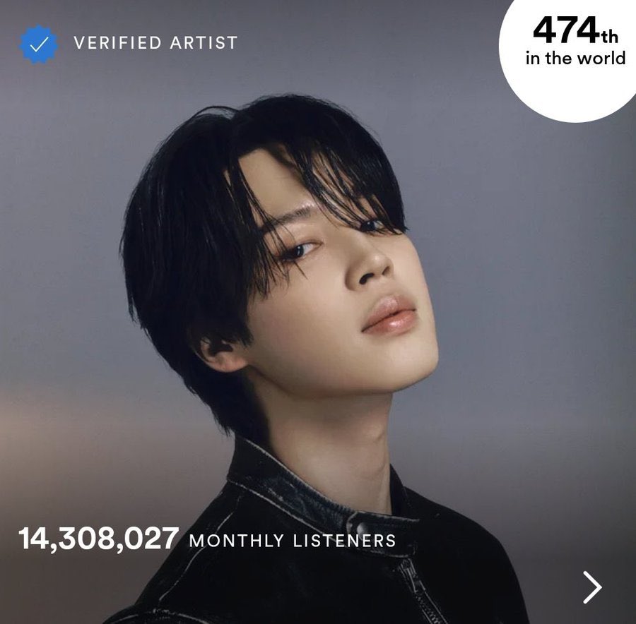 JIMIN AR | #1 BBH100 •🪽slow on Twitter: "شَهّد حساب جيمين عبر السبوتيفاي زيادًة بـ 82,511+ عدد ...