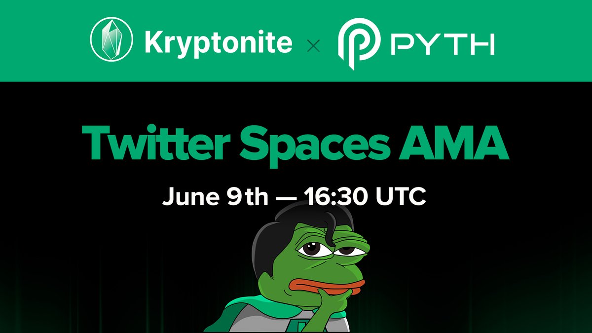 Kryptonite 🟩 on Twitter: "🫡 Kryptonians Friday we've got an AMA with @PythNetwork Join us as we ...