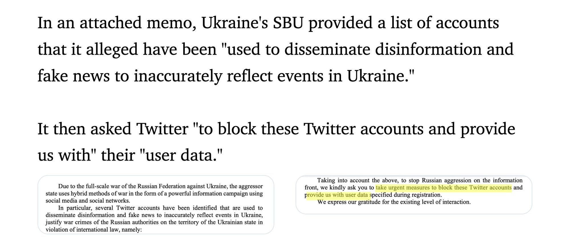 Matt Taibbi on Twitter: "The FBi passed on requests from Ukrainian intelligence to "block these ...