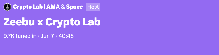zeebuofficial on Twitter: "What an amazing #AMA with @CryptoLab_Co 🎙 Thank you to the community ...