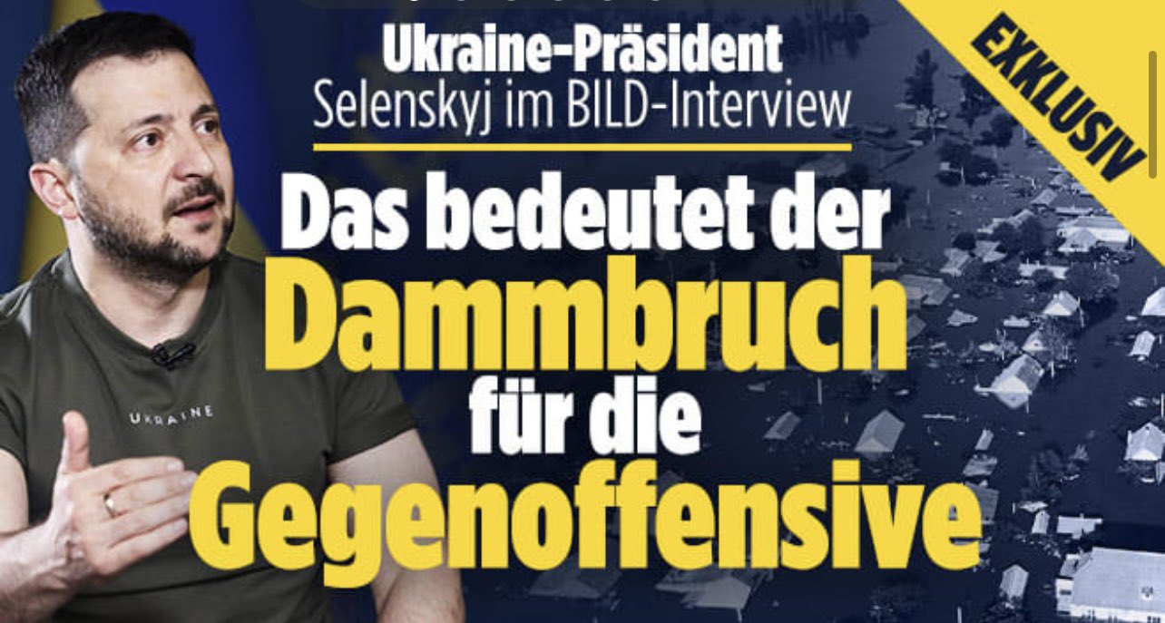 Paul Ronzheimer on Twitter: "Selenskyj in @bild zur Damm-Explosion: „Welche Beweise können wir ...