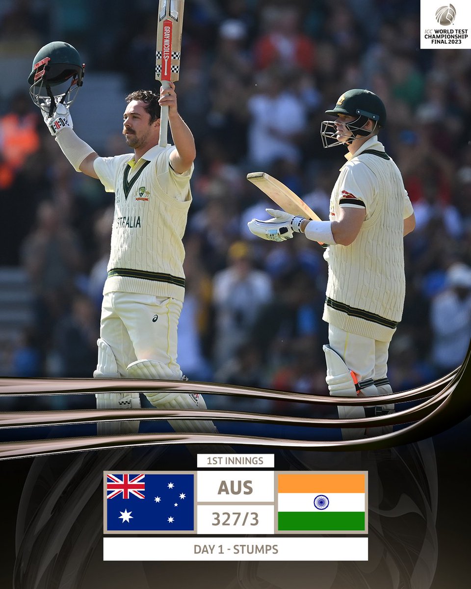 Stumps on Day 1 🏏 Indian bowlers were made to toil as Travis Head and ...