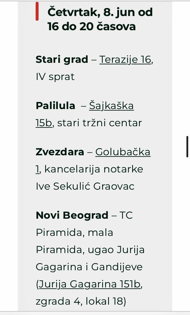 Lana Budimlic on Twitter: "pozivom na broj 011/4182222 možete saznati koja je najbliža Bg ...