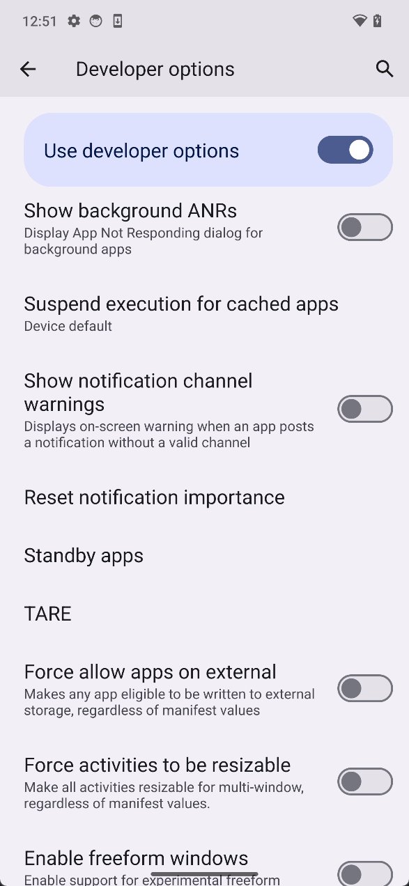 Mishaal Rahman on Twitter: ""TARE Settings" have been hidden by default in Android 14 Beta 3 ...