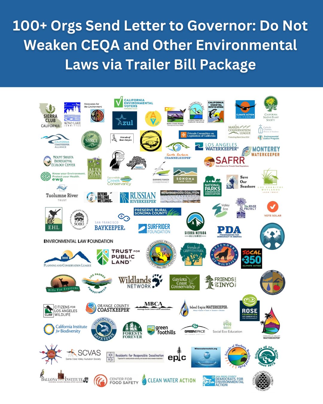 CEQA Works on Twitter: "Over 100+ organizations have delivered a message through a powerful ...