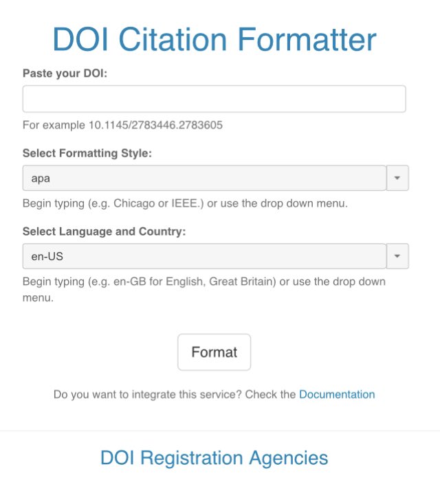 DOI Citation Formatter l É preciso utilizar com atenção. Para a Norma ...