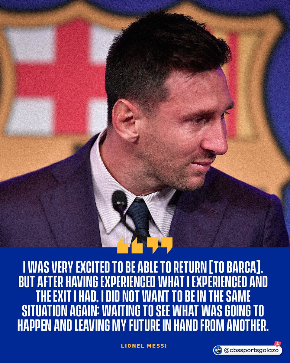 Cbs Sports Golazo ⚽️ On Twitter Lionel Messi Gives Us Insight Into