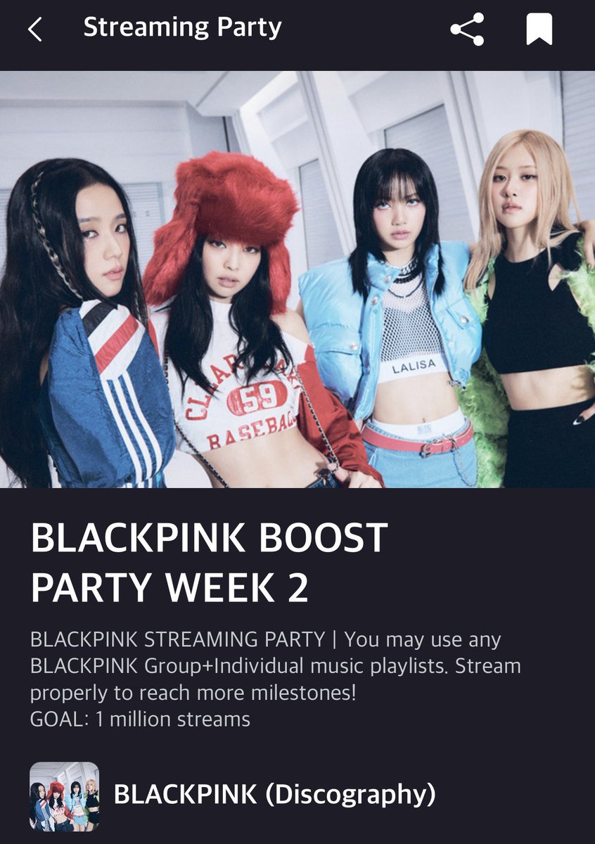BLACKPINK BLINK UNION 💕 on Twitter: "[📣] BLACKPINK BOOST PARTY WEEK2 @renaissanceapp (June5-10 6 ...