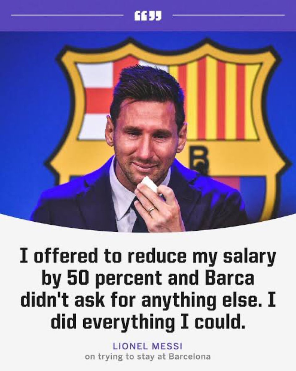 A thread of some of the messages sent to Messi on his departure from ...