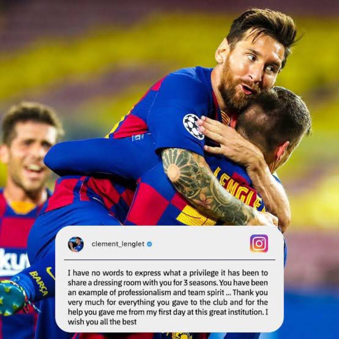 A thread of some of the messages sent to Messi on his departure from ...