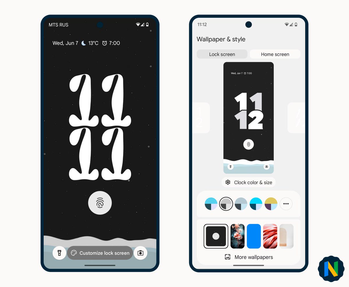 ^Tech_Priority^ on Twitter: " Lock screen Clock and shortcuts customization and Redesigned ...