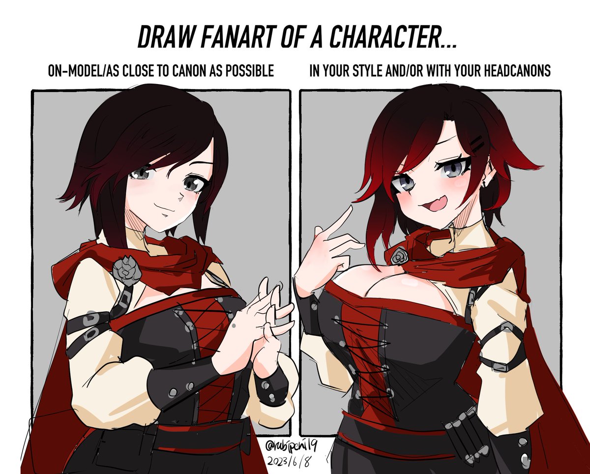 BurpleNurpless (Comms Open) on Twitter: "RT @rubipeni19: Ruby🤗 #RWBY"