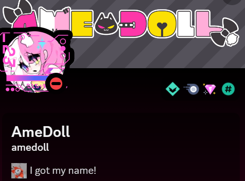 AmeDoll ♡ Nekopolitan™ VTUBER on Twitter: "Discord name, acquired."