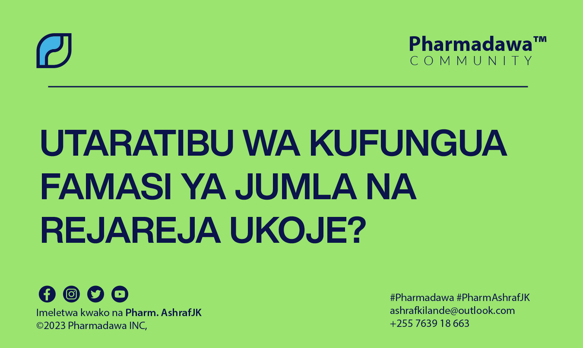 UTARATIBU WA KUFUNGUA FAMASI YA JUMLA NA REJAREJA UKOJE? _ Ukitaka ...