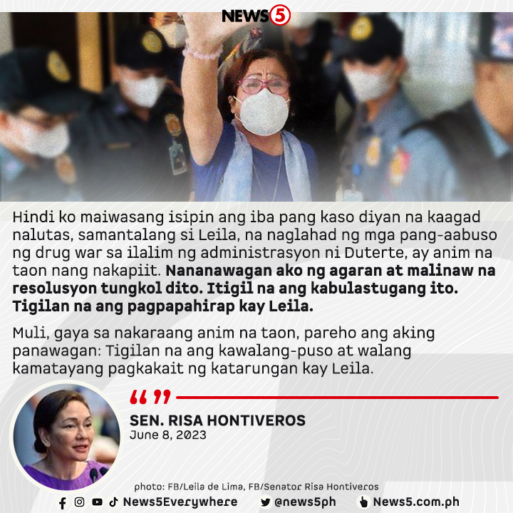News5 on Twitter: "Ikinadismaya ni Sen. Risa Hontiveros ang pagbasura ng Muntinlupa Regional ...