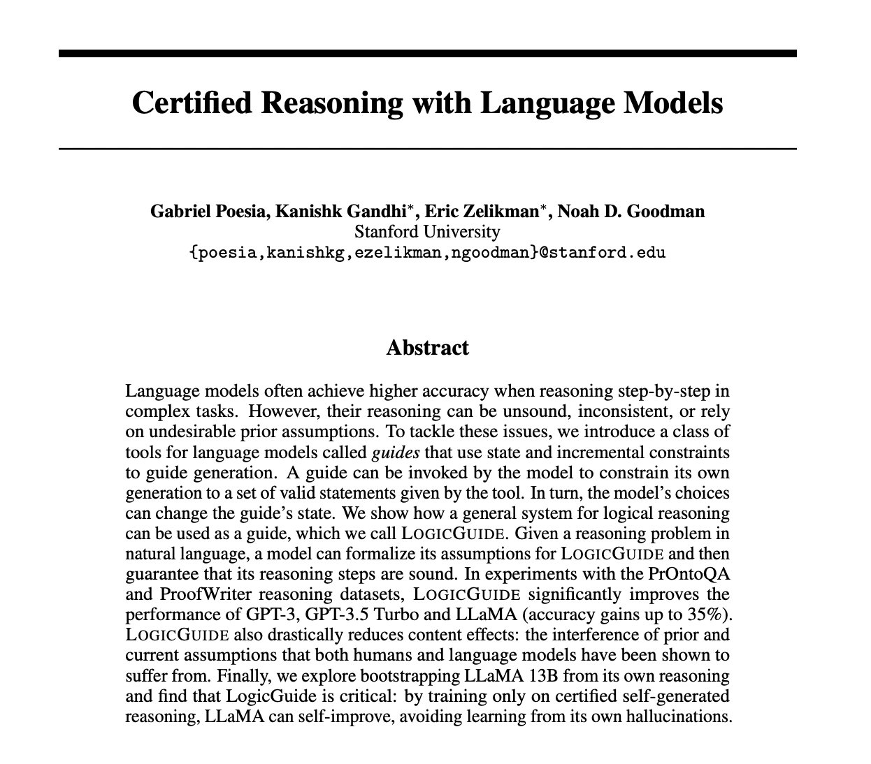 AK on Twitter: "Certified Reasoning with Language Models paper page: https://t.co/MM9tCCemGW ...