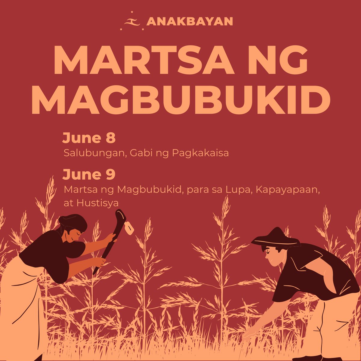 Anakbayan on Twitter: "Hamon sa kabataan: Makiisa sa mga magsasaka! Magmartsa para sa laban para ...