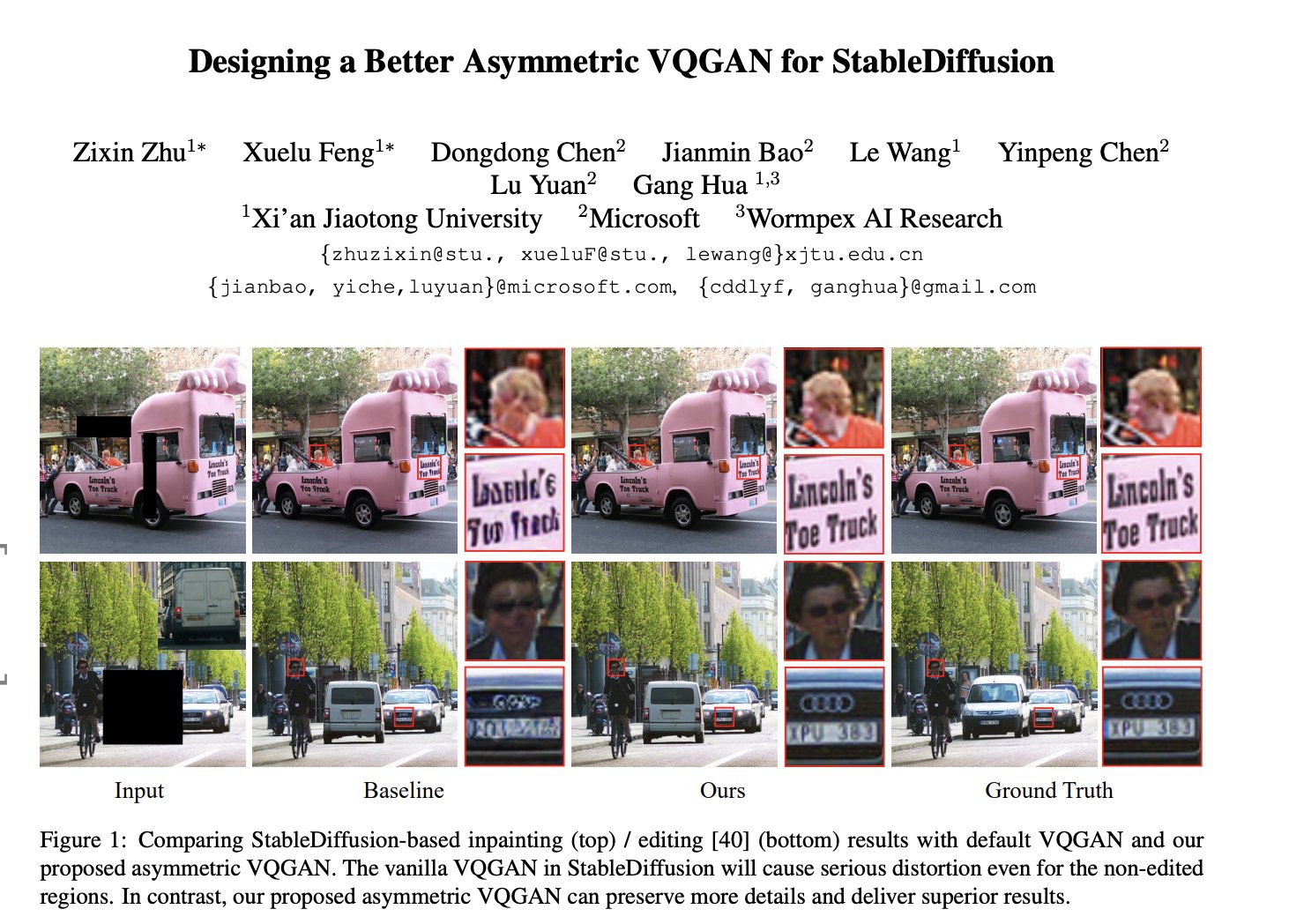 AK on Twitter: "Designing a Better Asymmetric VQGAN for StableDiffusion paper page: https://t.co ...