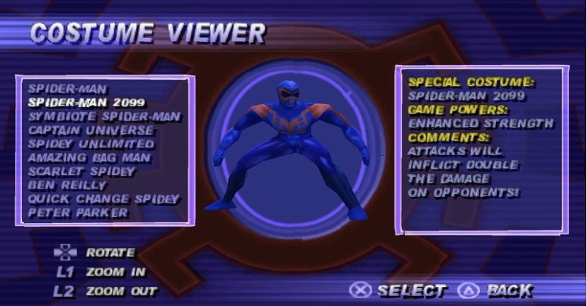 Spider Man Ps1 Costumes