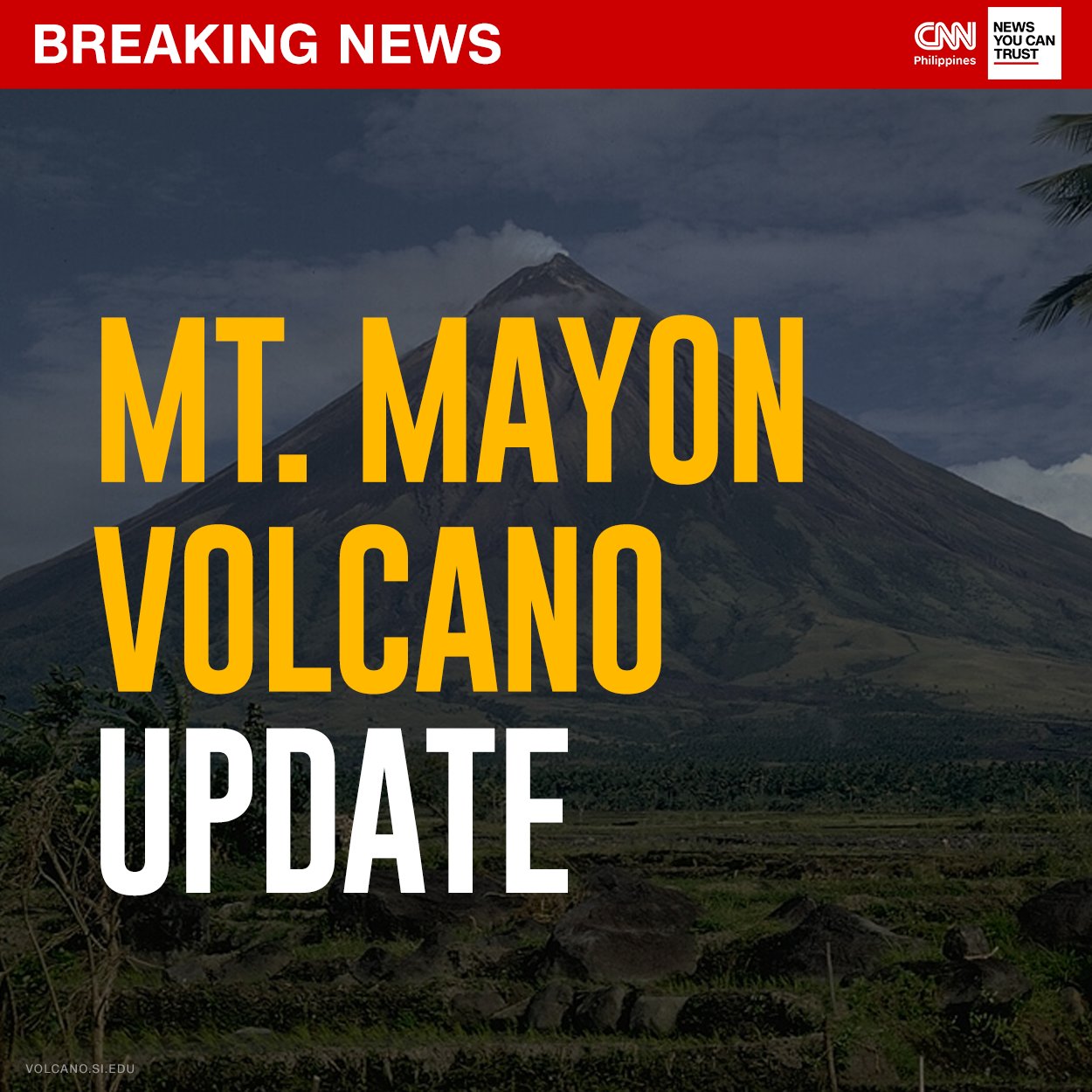 CNN Philippines on Twitter: "BREAKING: Phivolcs raises the alert level of Mayon Volcano for the ...