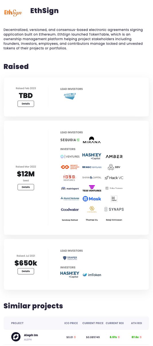 sanyi.eth / 🦇🔊 on Twitter: "也不知道这些融了一千多万的项目，每天到底在干啥 这个ethsign从前年到现在，感觉一点动作都没有，感觉都快死了。 赛道还是有空间，但是不大。"