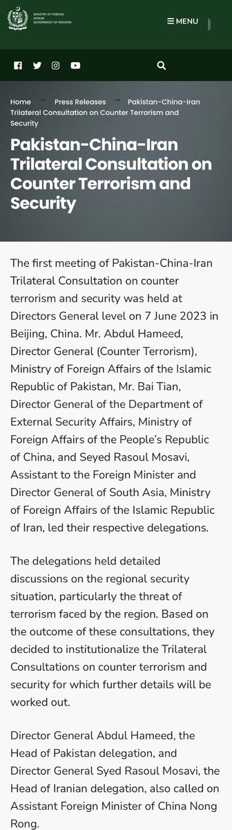 The Khorasan Diary on Twitter: "TKD MONITORING: A statement issued by Pakistan’s Foreign Office ...