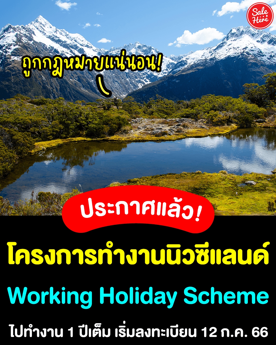 Sale Here - อะไรลดเรารู้ on Twitter: "📣 #ทำงานประเทศนิวซีแลนด์ 🇳🇿 Working Holiday Scheme (WHS ...