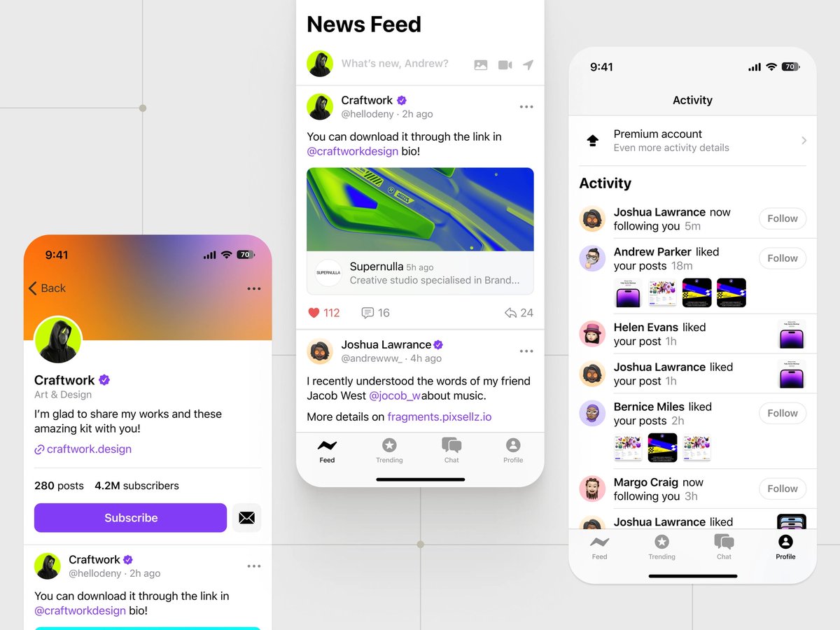 Craftwork on Twitter: "Elevate your mobile app design game with Fragments iOS UX Kit! Packed ...