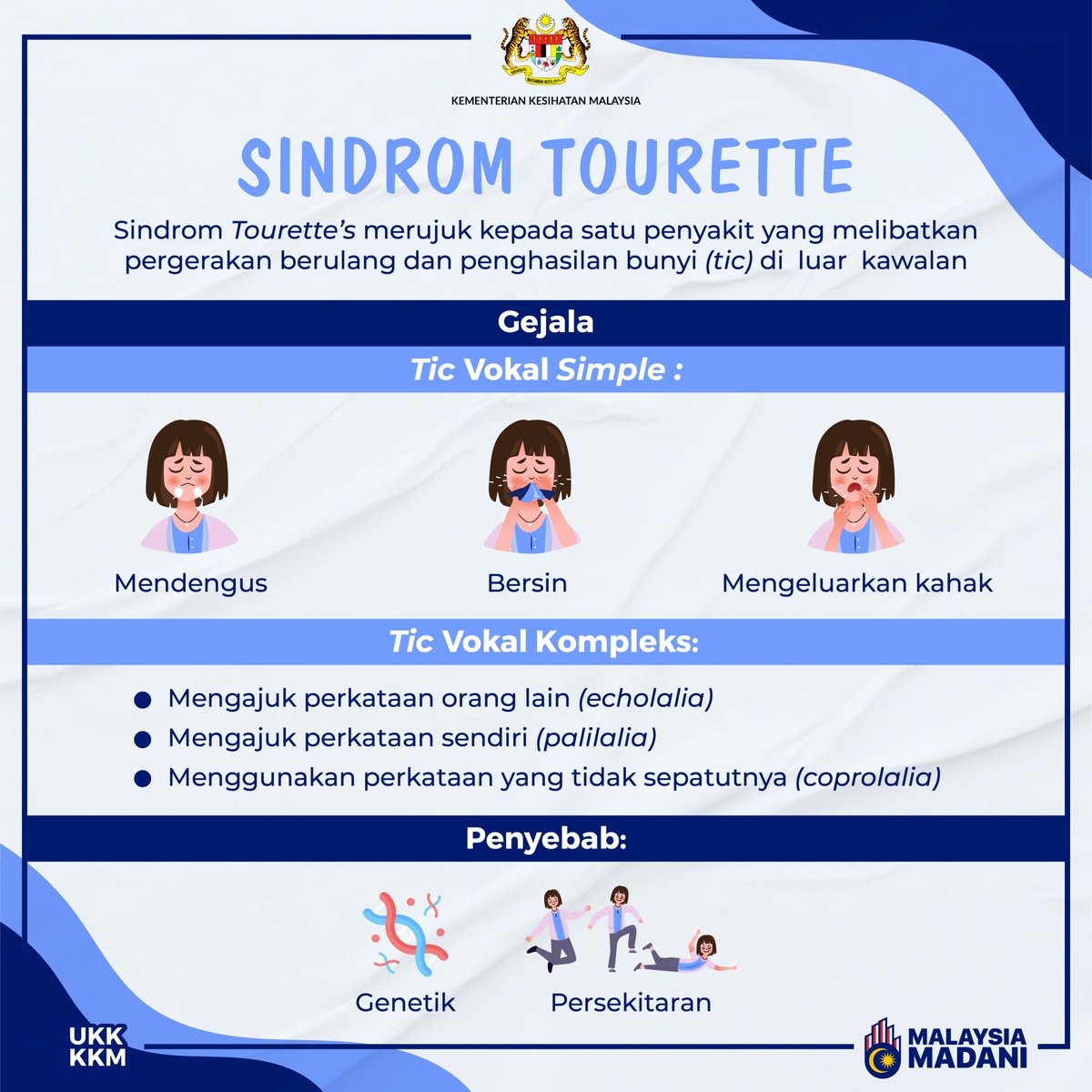 KKMalaysia🇲🇾😷 on Twitter: " ️Sindrom Tourette melibatkan pergerakan berulang serta penghasilan ...