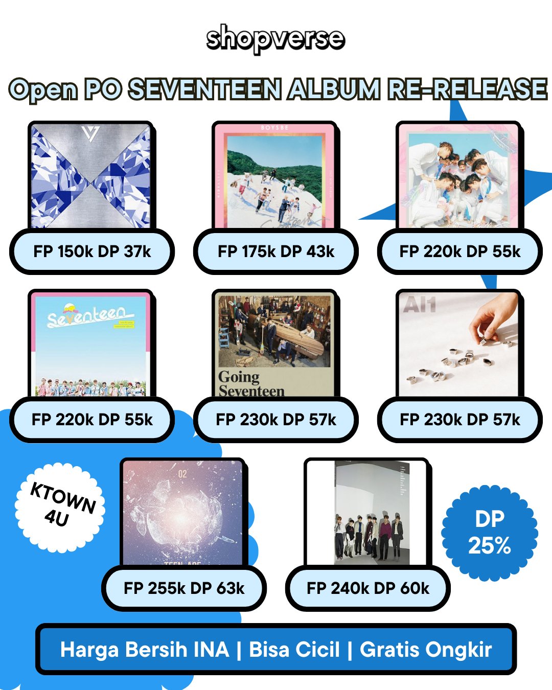 ShopVerse on Twitter: "[Open PO / WTS INA🇲🇨] SEVENTEEN OLD ALBUM RE-RELEASE Weverse 17 CARAT ...