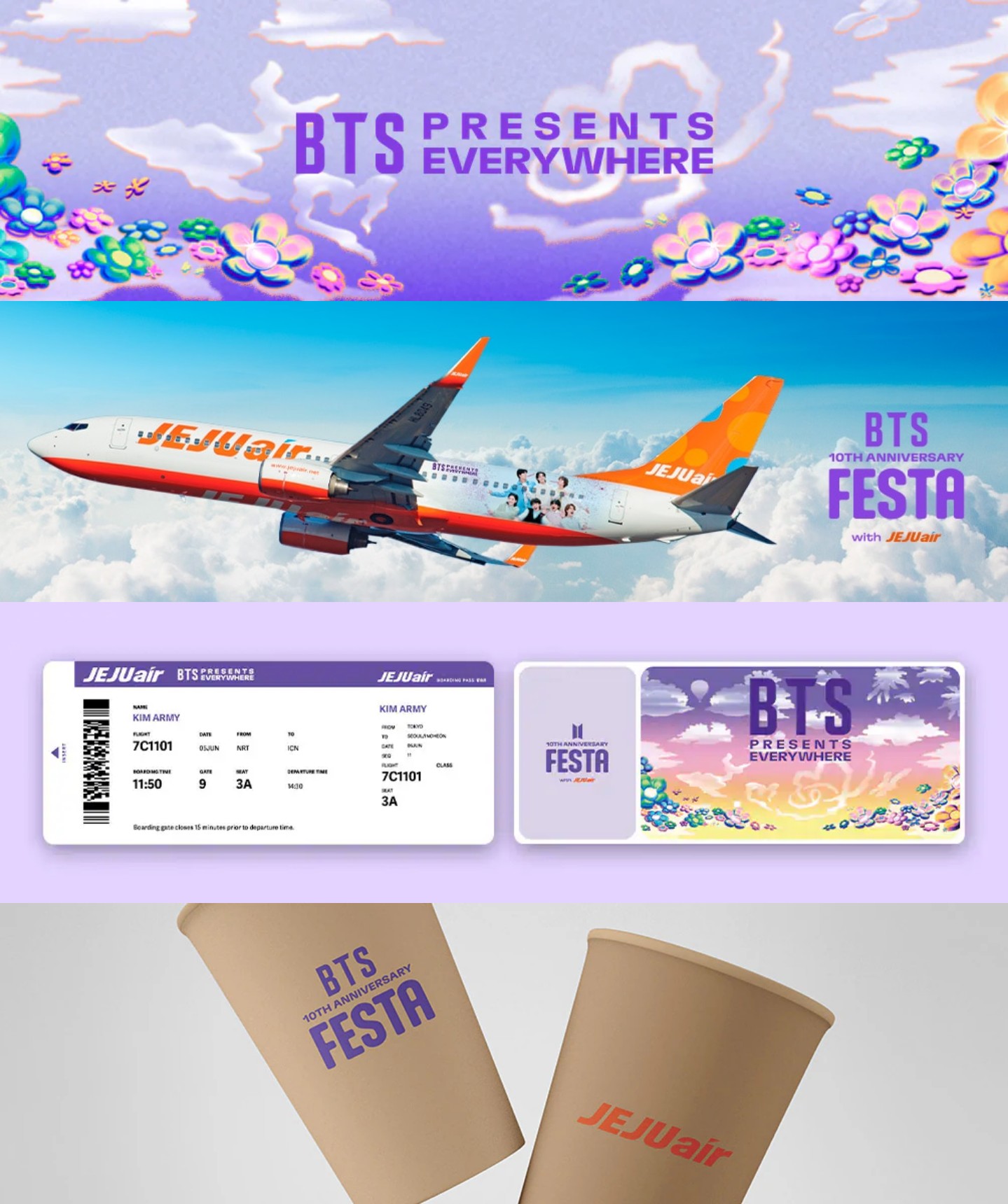 🥢BTS Merch⁷ 🔍⍤⃝🔎 on Twitter: "BTS Presents Everywhere Festa 2023 10th Anniversary Jeju Air July ...
